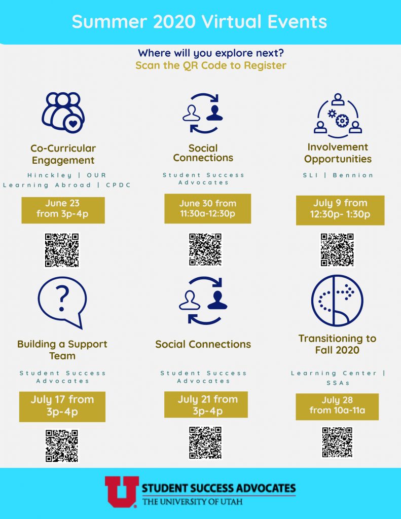 Virtual events for summer 2020 – @theU