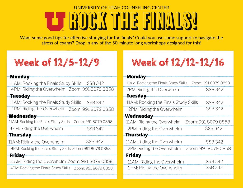 Mental health support available during finals – @theU