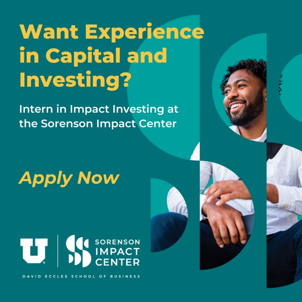 Sorenson Impact Center hiring student interns! – @theU